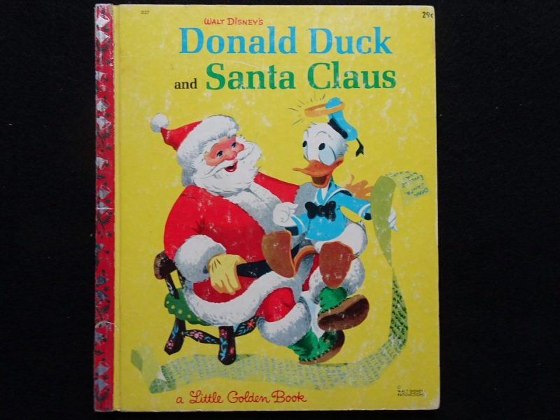 Donald Duck and Santa Claus- F - GoldenBookGuy.com