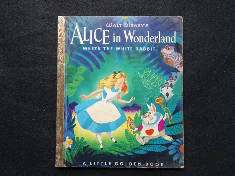 Alice in Wonderland Meets the White Rabbit - GoldenBookGuy.com
