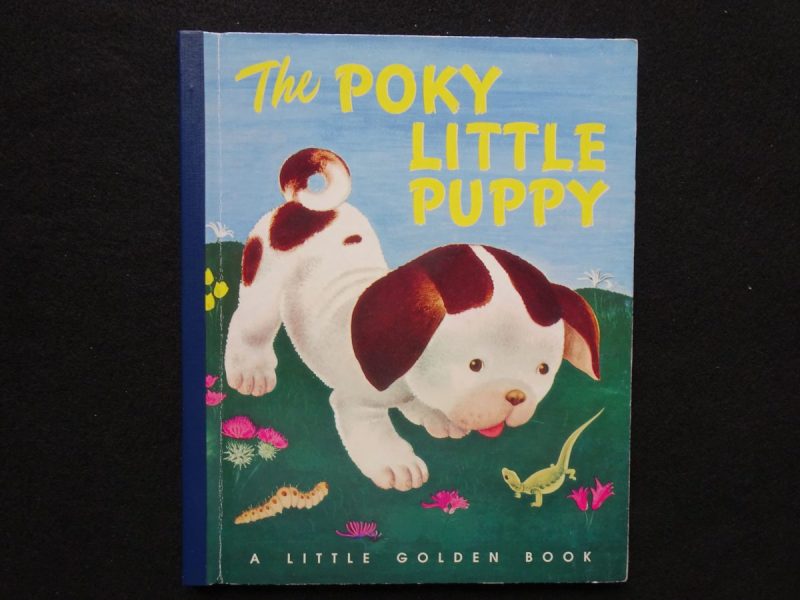 The Poky Little Puppy- Blue Binding 1992 - GoldenBookGuy.com